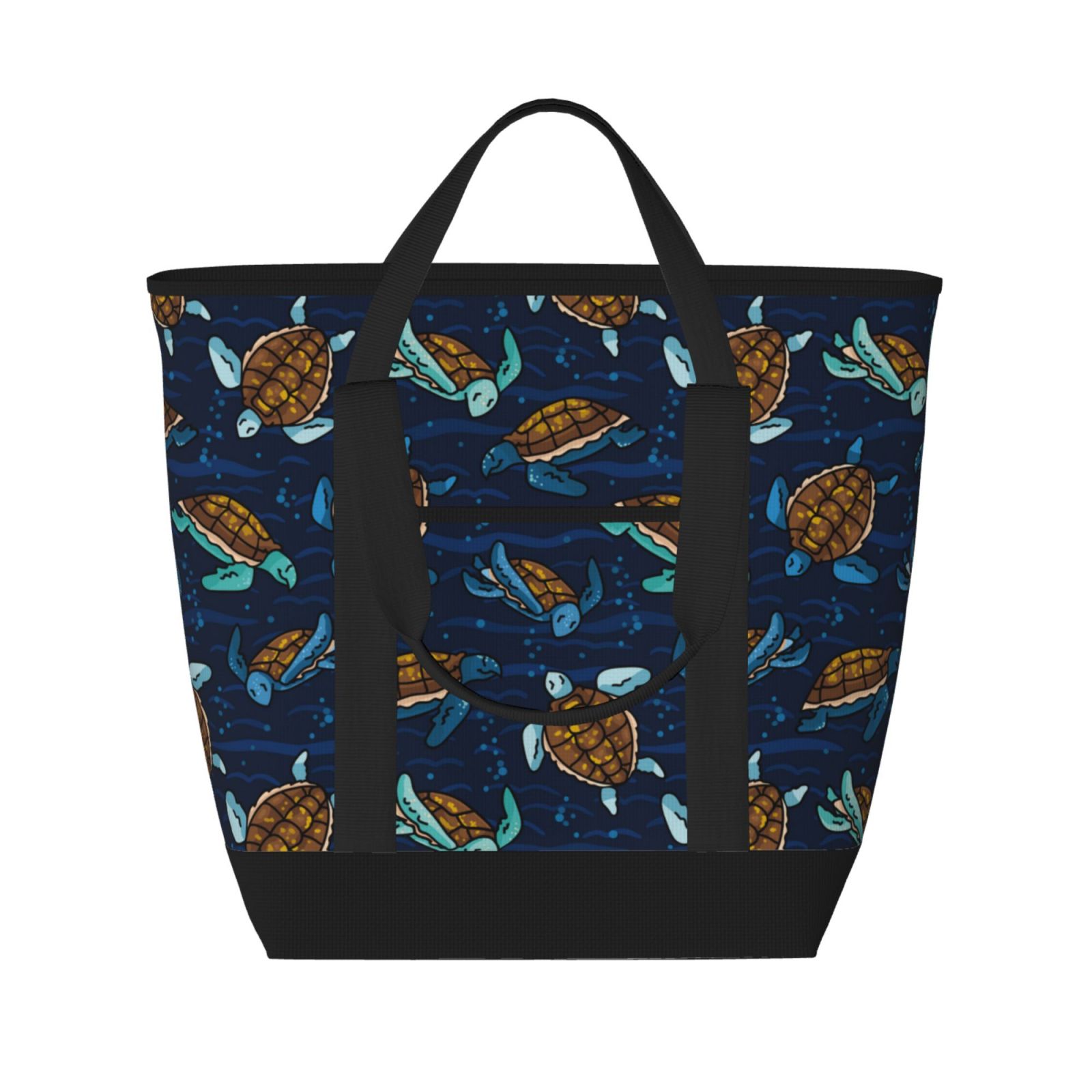 Insulated Cooler Bag, Sea Turtles Swimming Large Freezer Cooler Tote ...