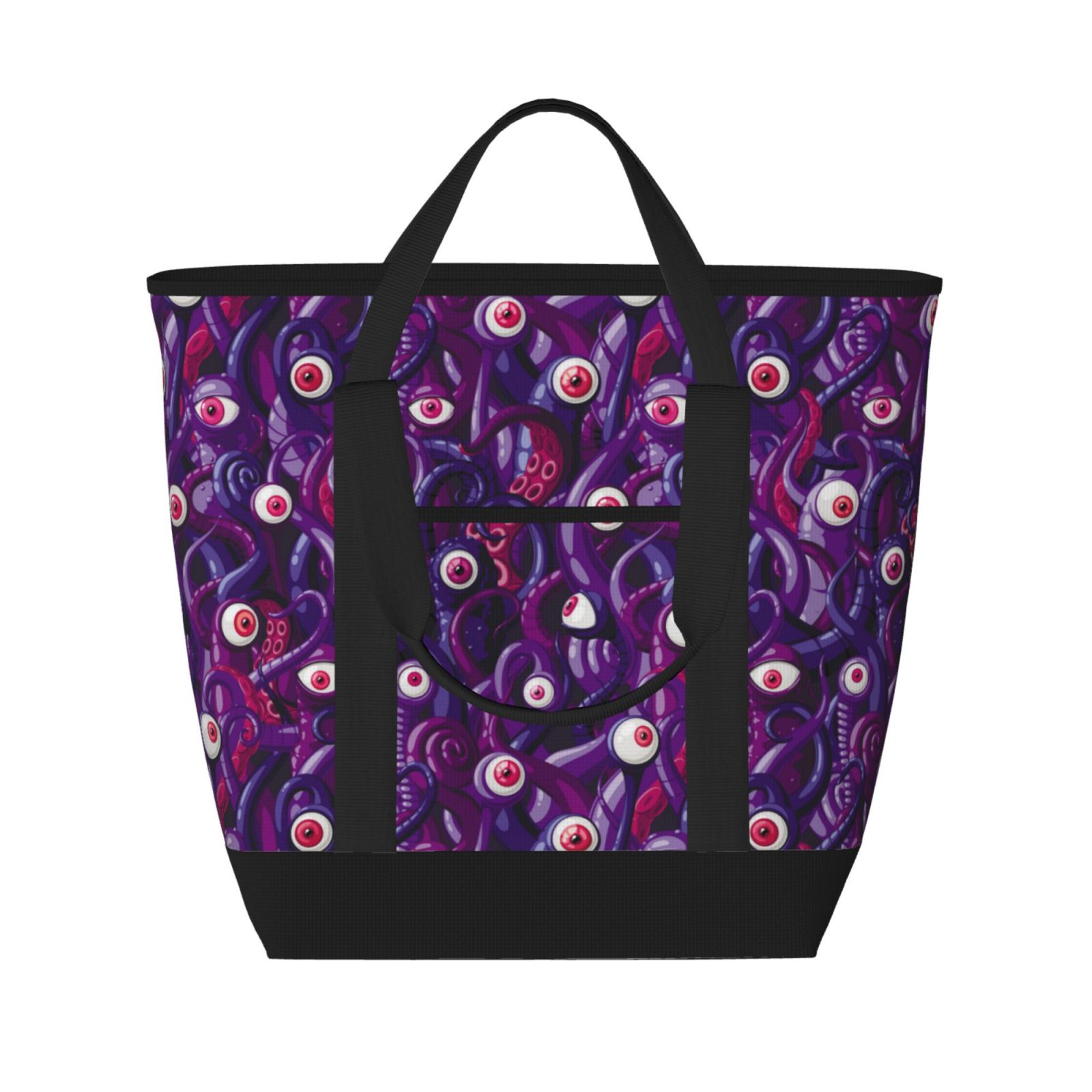 Insulated Cooler Bag - Space eye Pattern Large Freezer Cooler Tote Bags ...