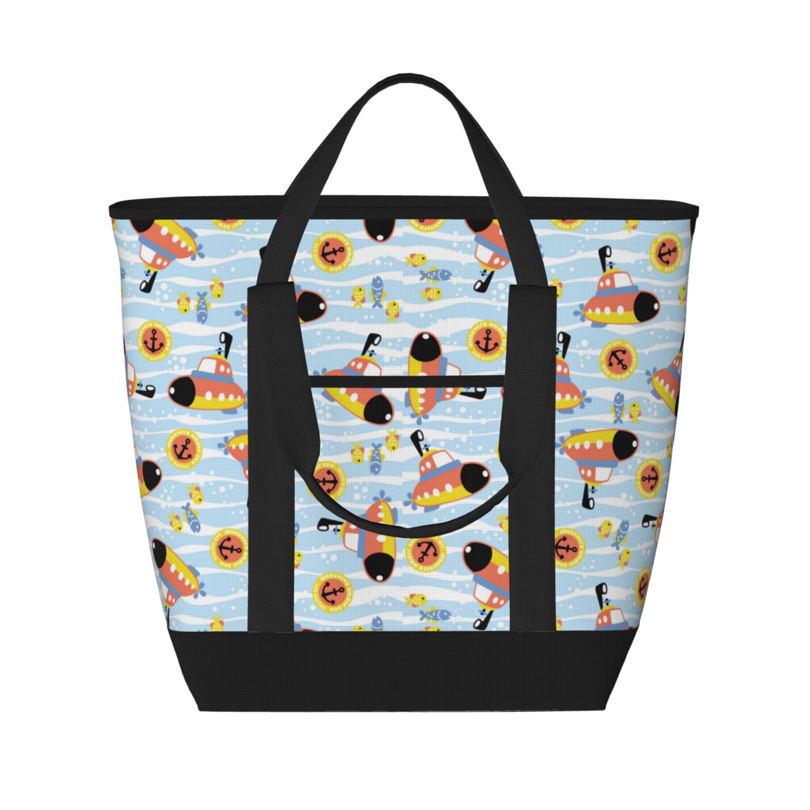 Insulated Cooler Bag - Submarine With Fishes Undersea Large Freezer ...