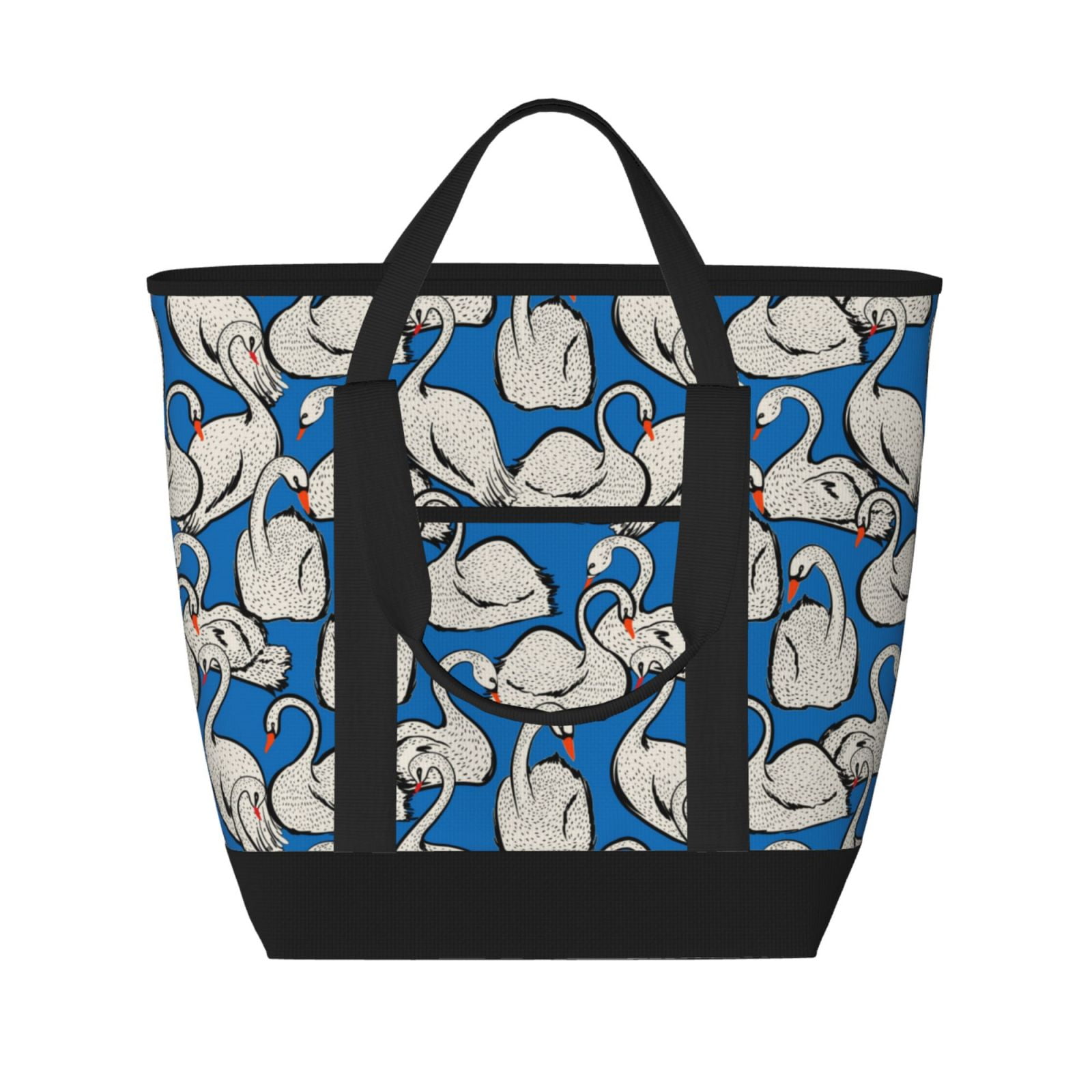 Insulated Cooler Bag - Swan Birds Large Freezer Cooler Tote Bags ...