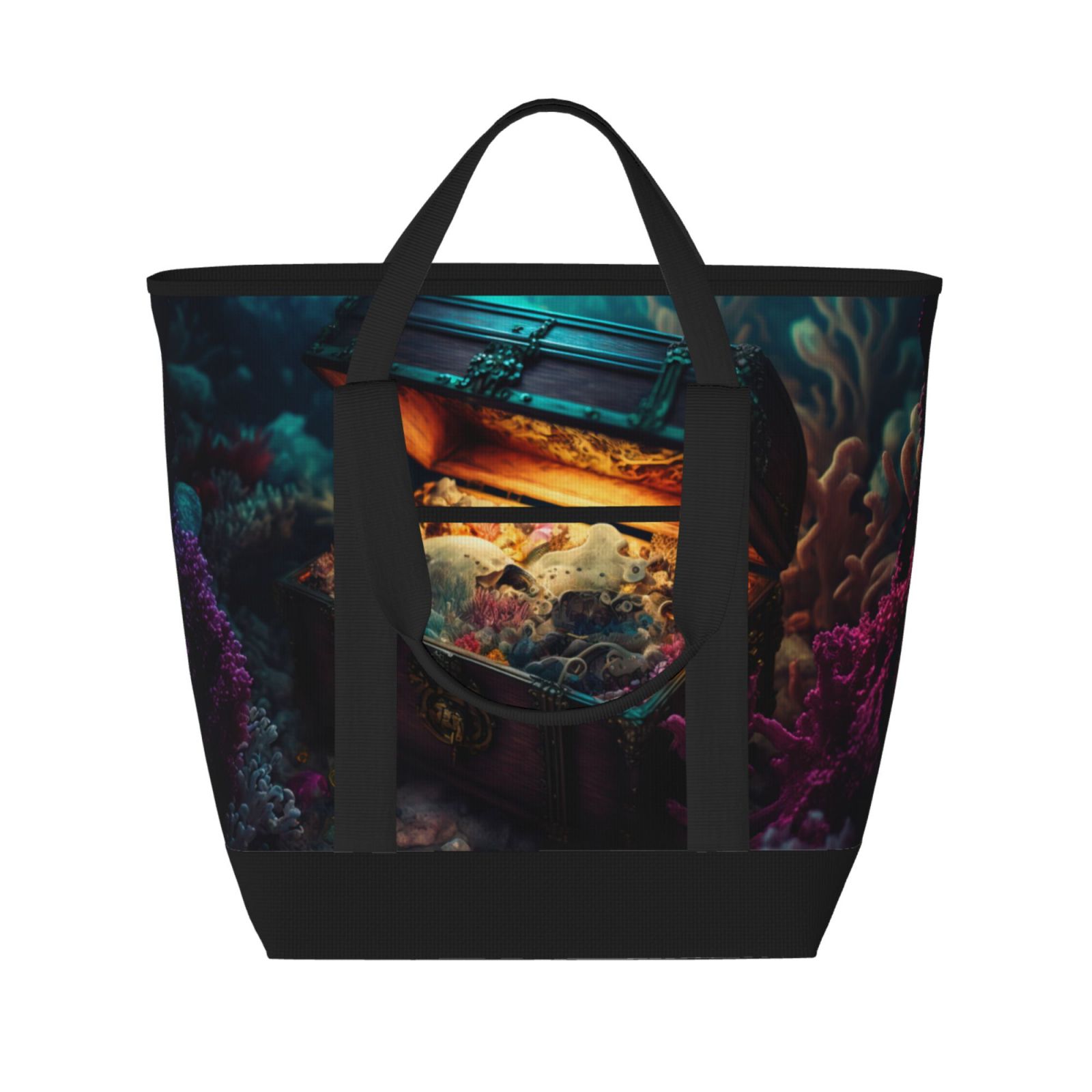 Insulated Cooler Bag - Underwater Treasure Chest Large Freezer Cooler ...
