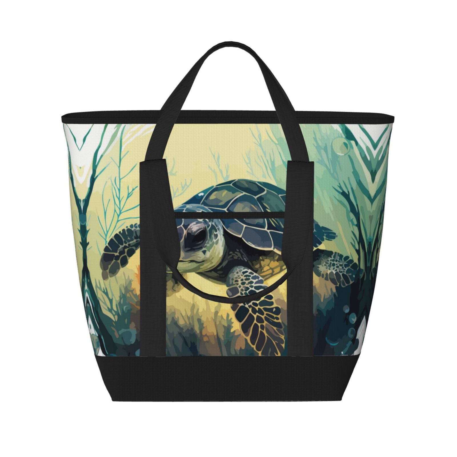Insulated Cooler Bag Watercolor Turtle2 Large Cooler Tote Bags ...