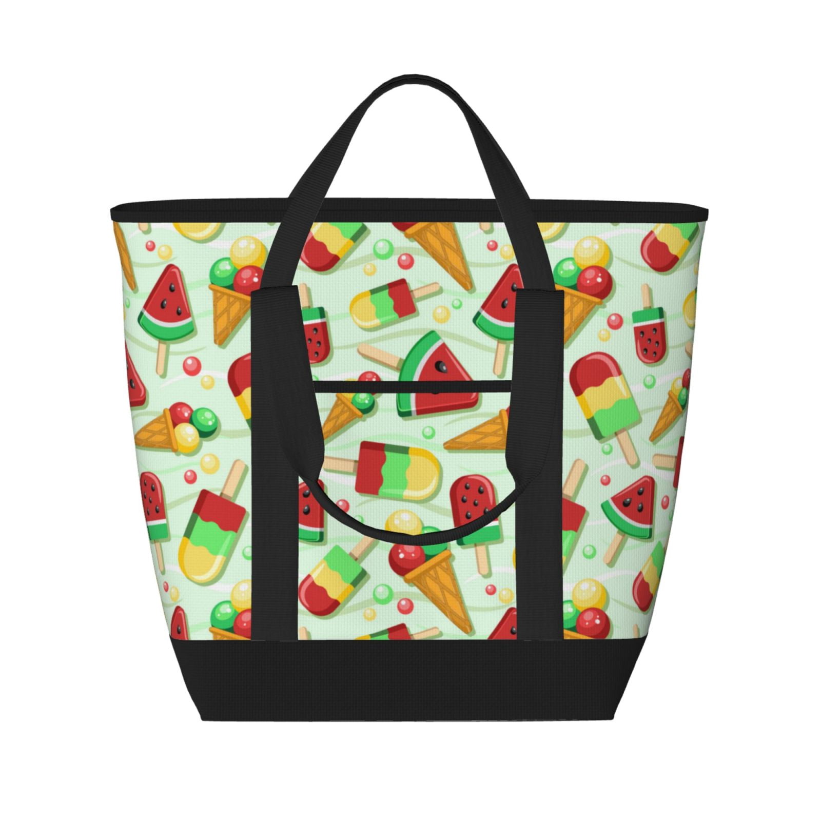 Insulated Cooler Bag - Watermelon Ice Cream Print Large Freezer Cooler ...