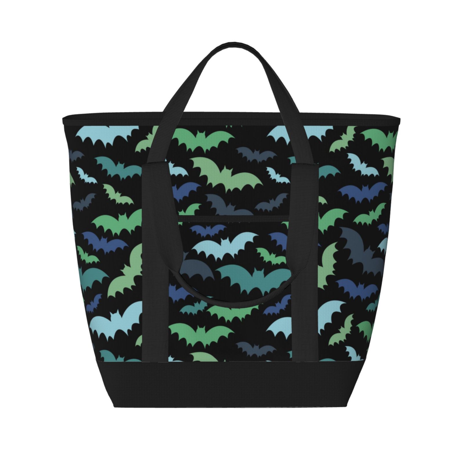 Insulated Cooler Bag - blue green bats cool Large Freezer Cooler Tote ...