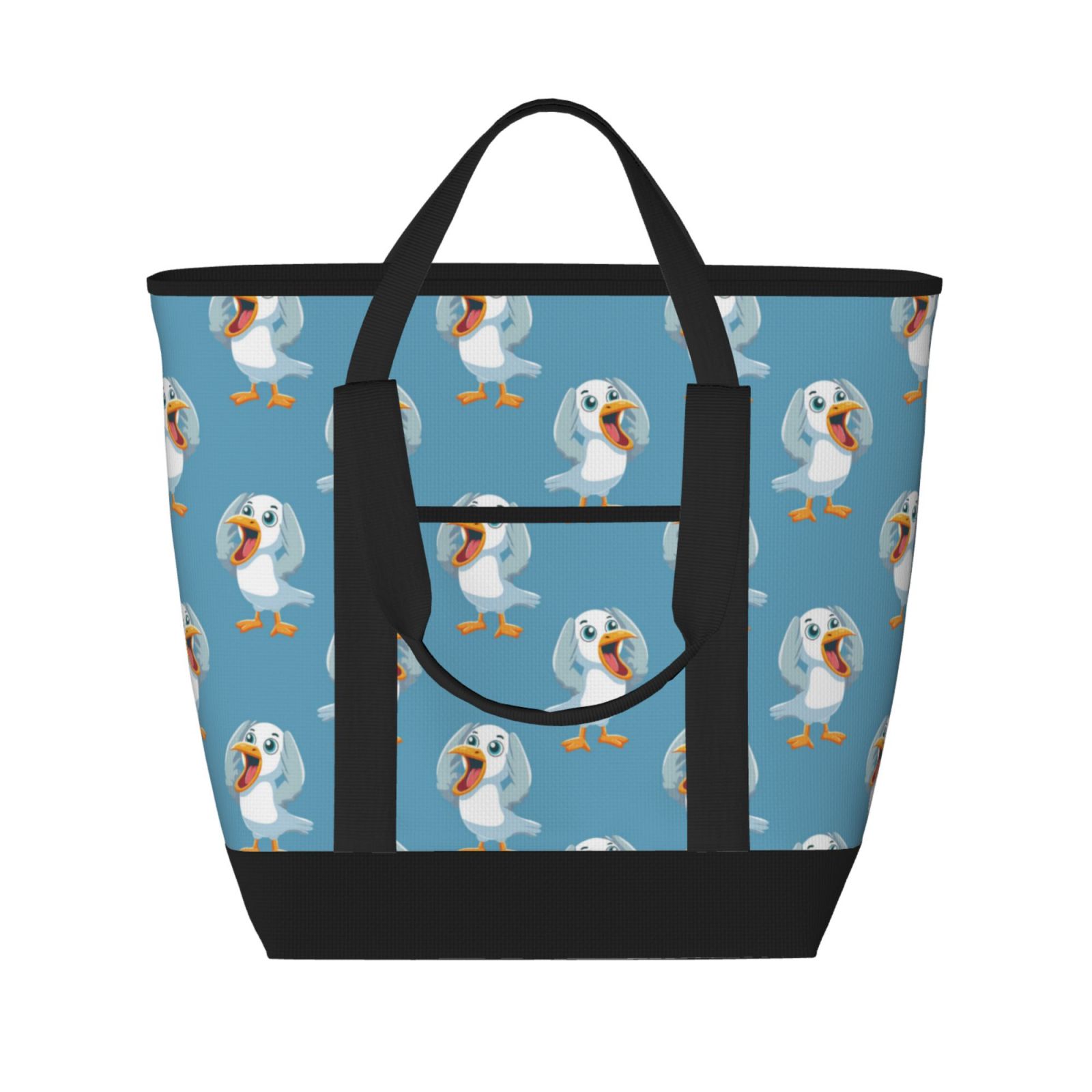 Insulated Cooler Bag cartoon Seagull Large Cooler Tote Bags, Insulated ...