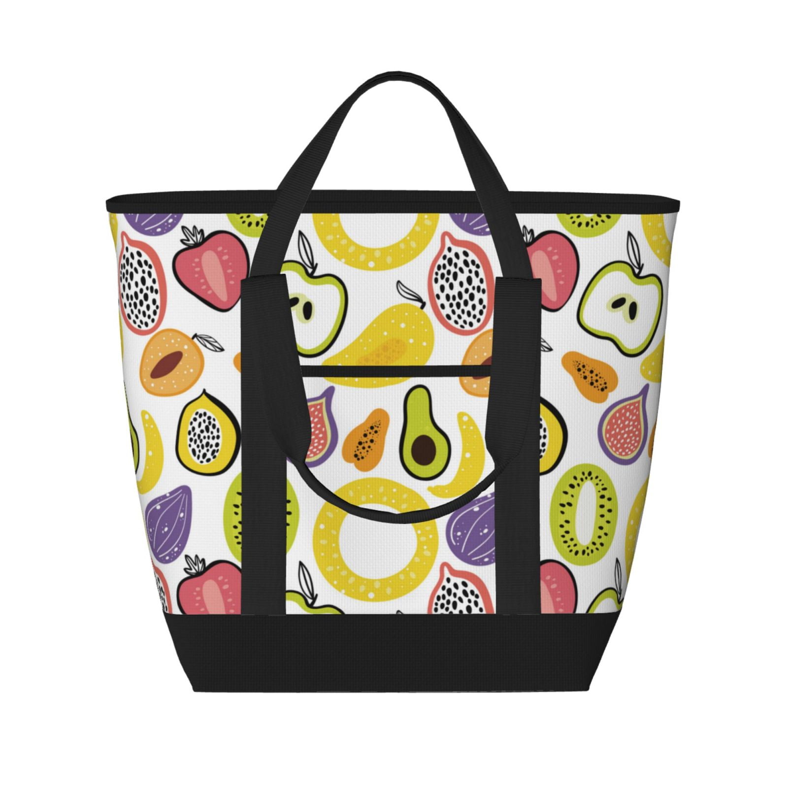 Insulated Cooler Bag, cartoon fruit colorful Large Freezer Cooler Tote ...