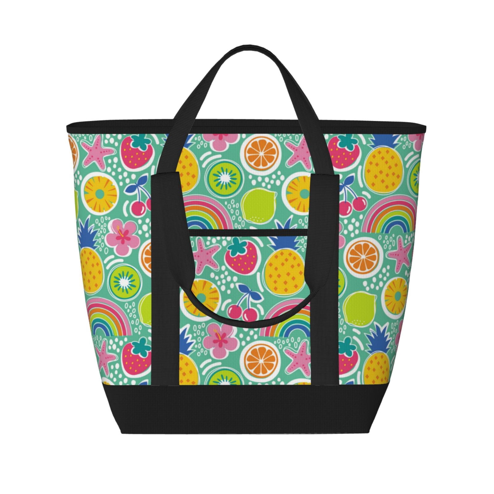 Insulated Cooler Bag - colorful fruit rainbow Large Freezer Cooler Tote ...