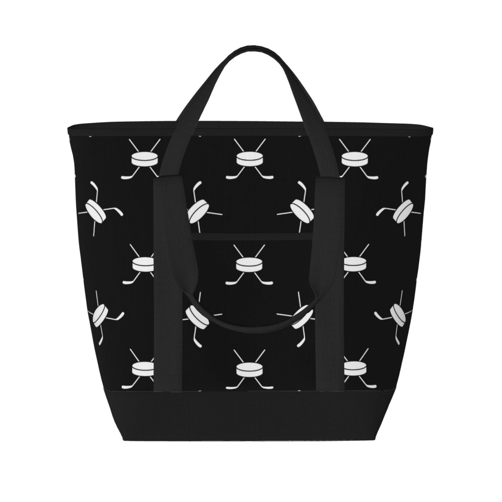 Insulated Cooler Bag - cool hockey Stick puck black white Large Freezer ...