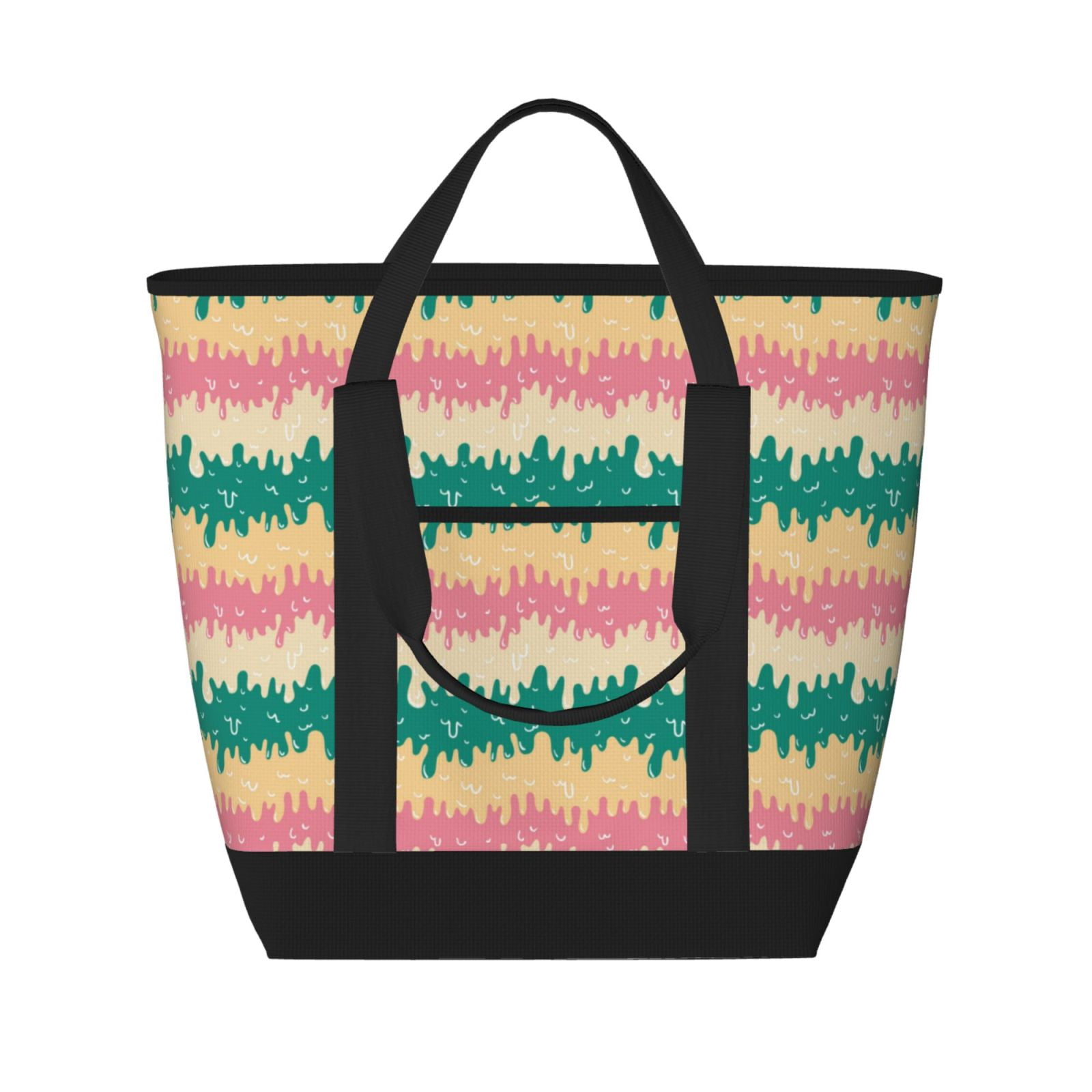 Insulated Cooler Bag - cream texture Large Freezer Cooler Tote Bags ...