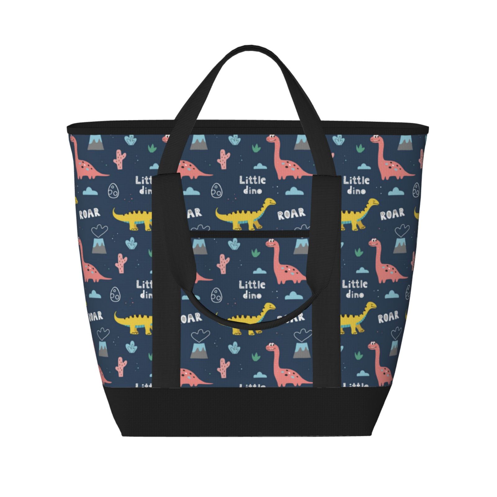Insulated Cooler Bag - cute little Dinosaur Large Freezer Cooler Tote ...