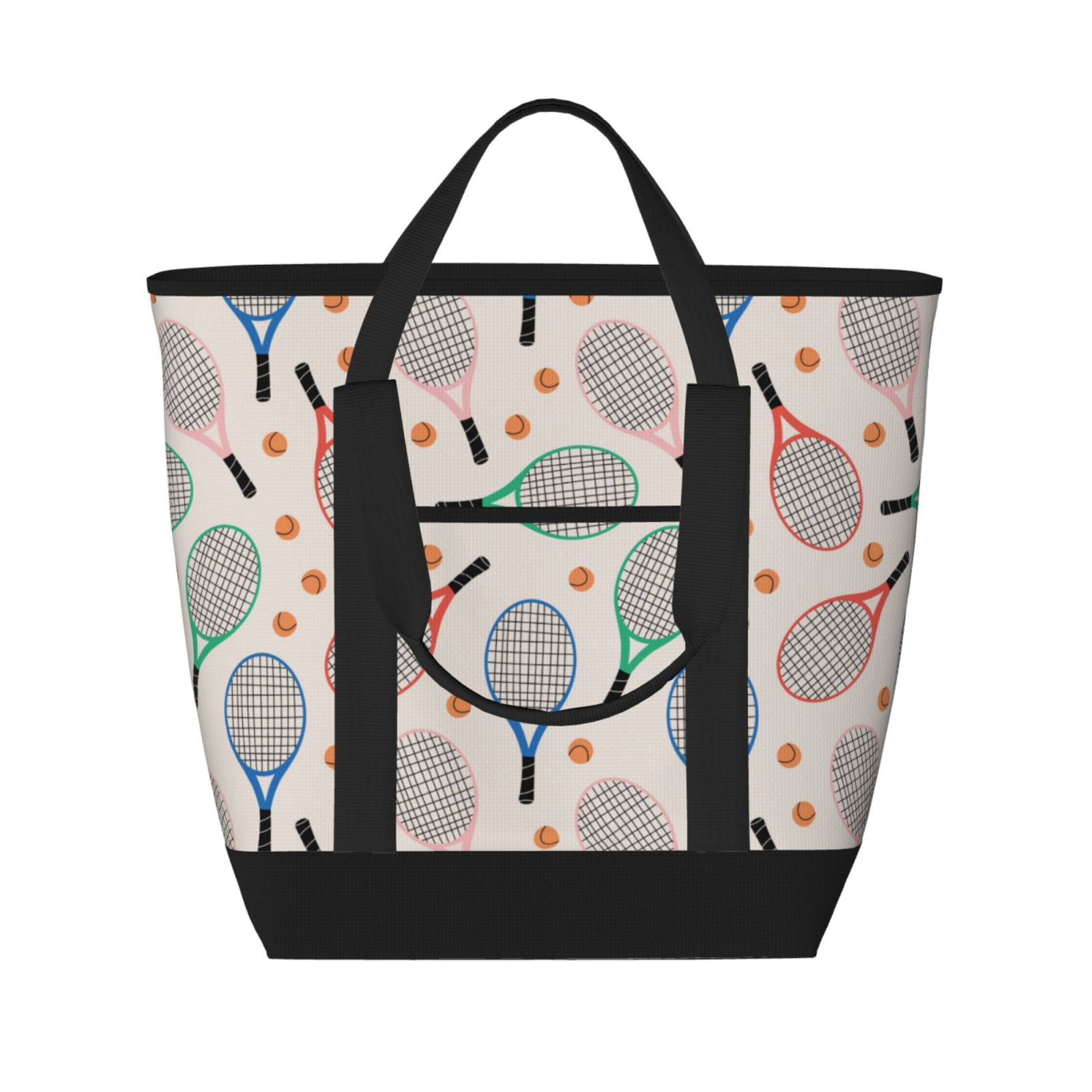 Insulated Cooler Bag - cute tennis racket Large Freezer Cooler Tote ...