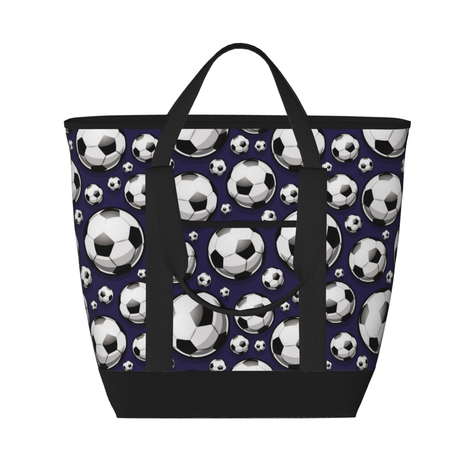 Insulated Cooler Bag - football soccer ball navyblue Large Freezer ...