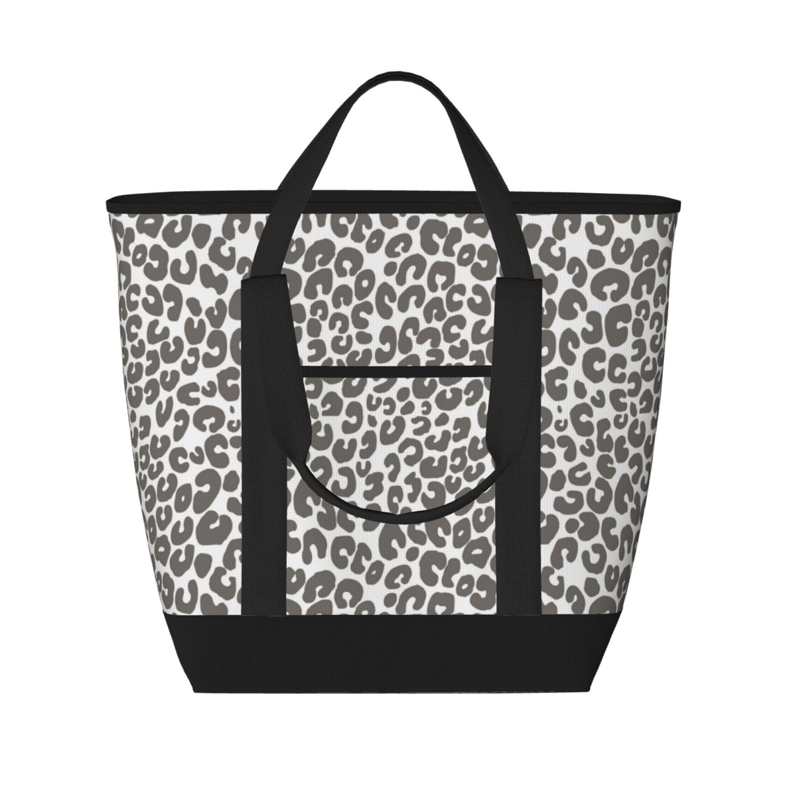 Insulated Cooler Bag - grey cool Leopard print Large Freezer Cooler ...