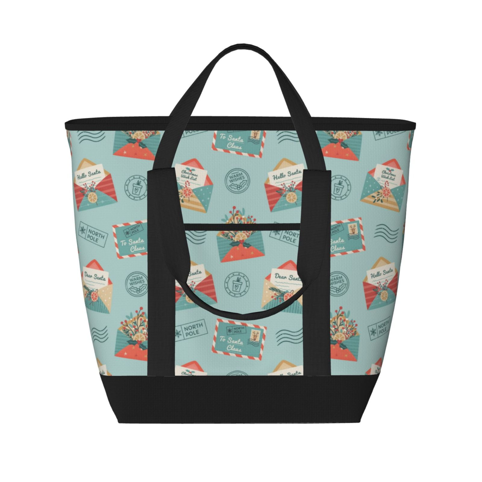 Insulated Cooler Bag mailer Stamp print Large Cooler Tote Bags ...