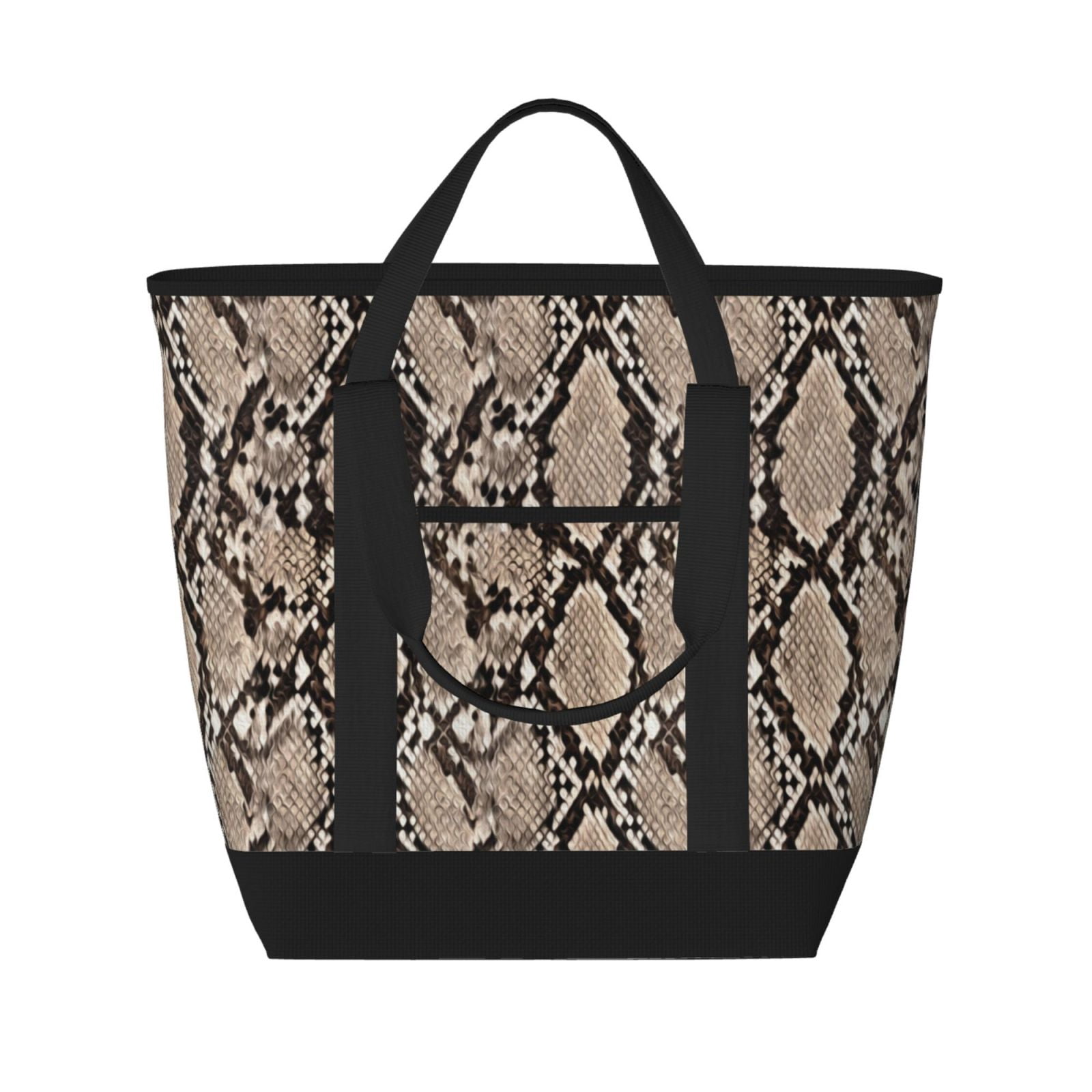 Insulated Cooler Bag, snake Camouflage Print Large Freezer Cooler Tote ...
