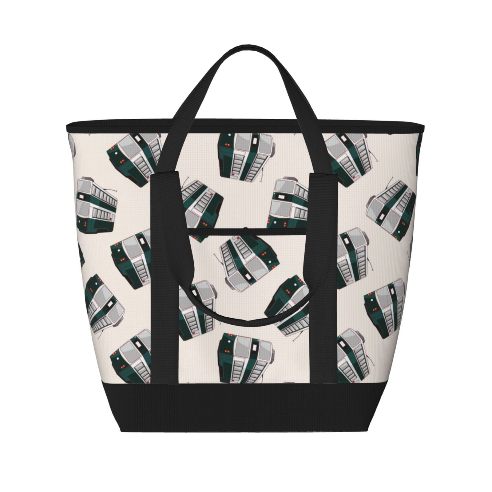 Insulated Cooler Bag - subway Print Large Freezer Cooler Tote Bags ...