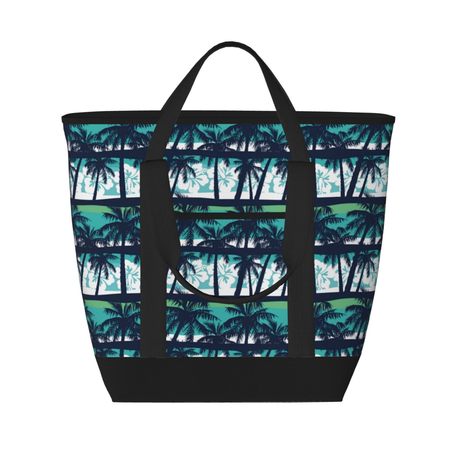 Insulated Cooler Bag summer palm trees Large Cooler Tote Bags ...