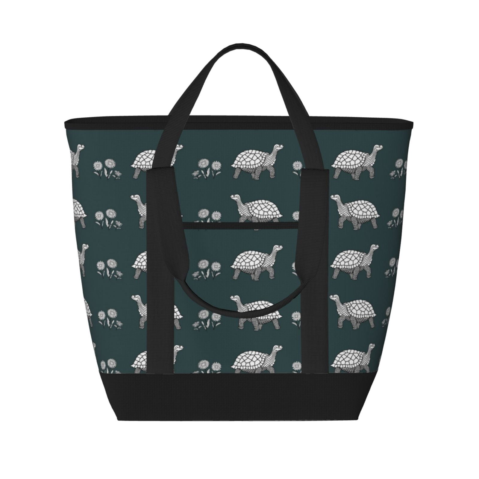 Insulated Cooler Bag - turtle chrysanthemum Large Freezer Cooler Tote ...