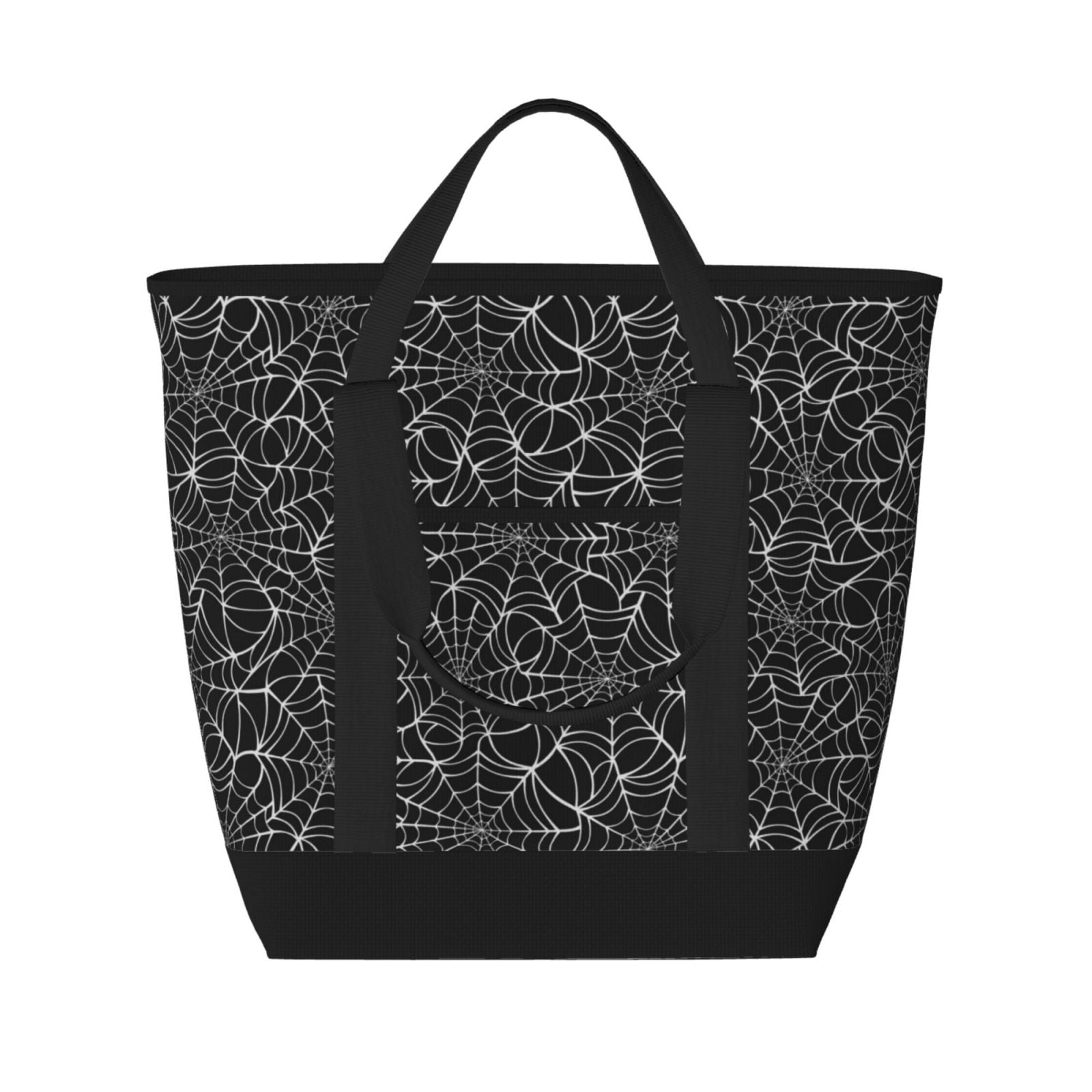 Insulated Cooler Bag - white spider web cobweb black Large Freezer ...