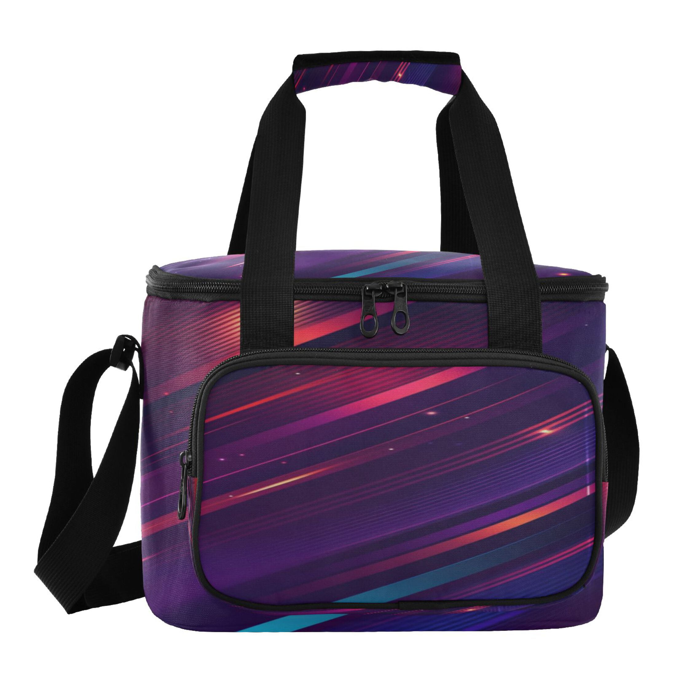 Insulated Cooler Bag with Multiple Pockets Lightweight Lunch Box Tote ...