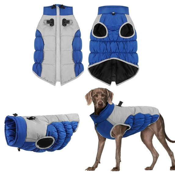 Insulated Dog Jacket with Integrated Harness System Reflective ...