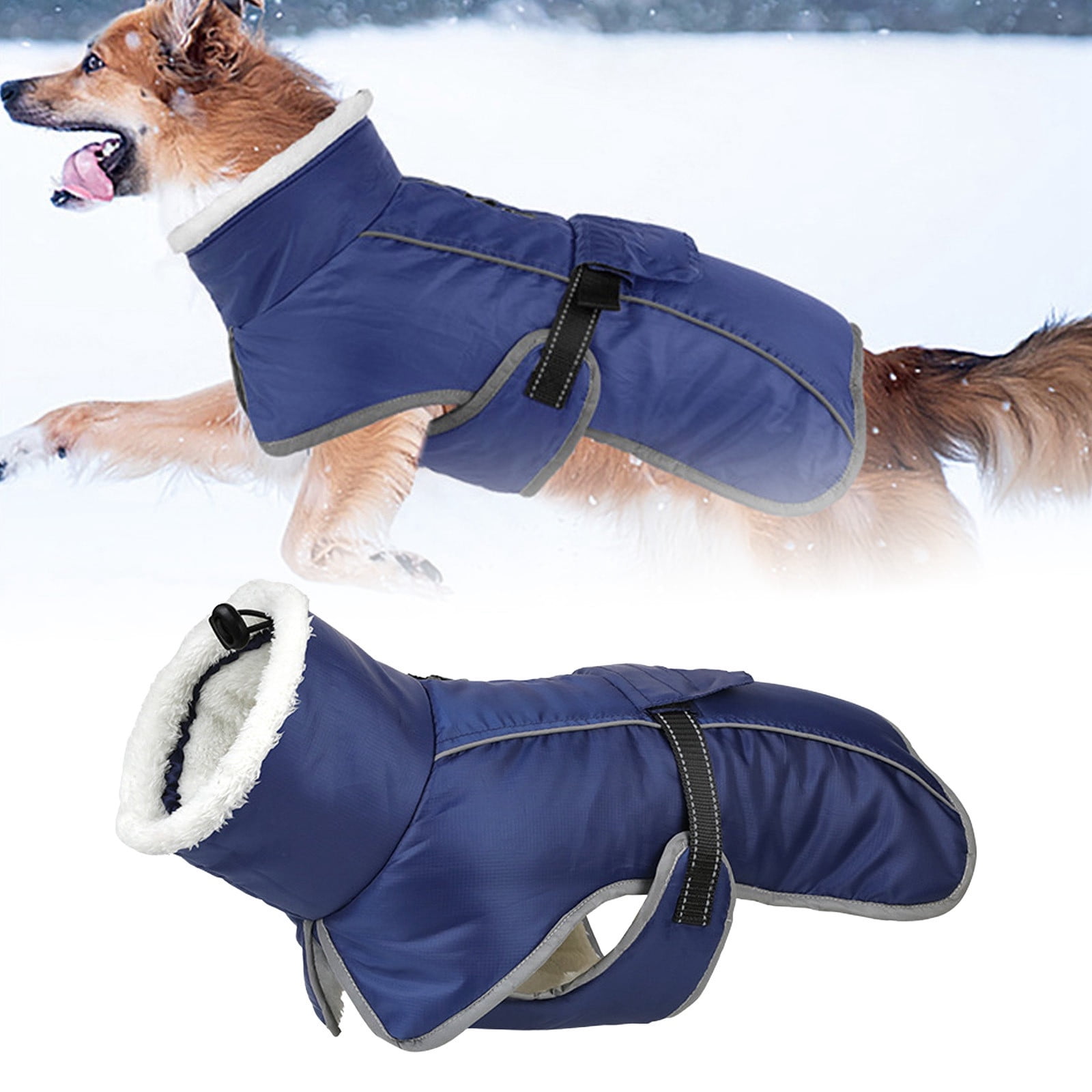 Insulated Dog Winter Coat Warm Weather Jacket With Padding Vest Built ...
