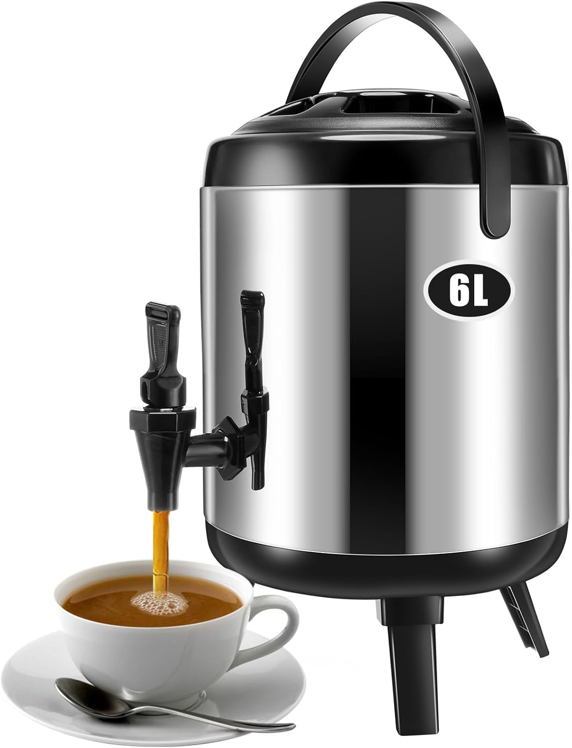 Insulated Drink Dispenser Stainless Steel Hot Water Beverage Dispenser ...