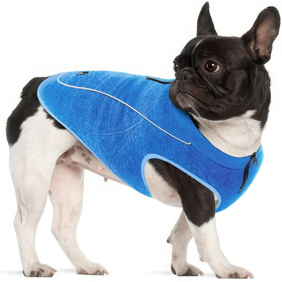 Insulated Fleece Sweater for Dogs | Lightweight Warm Vest | Zipper Port ...