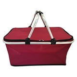 Insulated Folding Cooler Bag with Shoulder Strap, Portable Hot & Cold ...