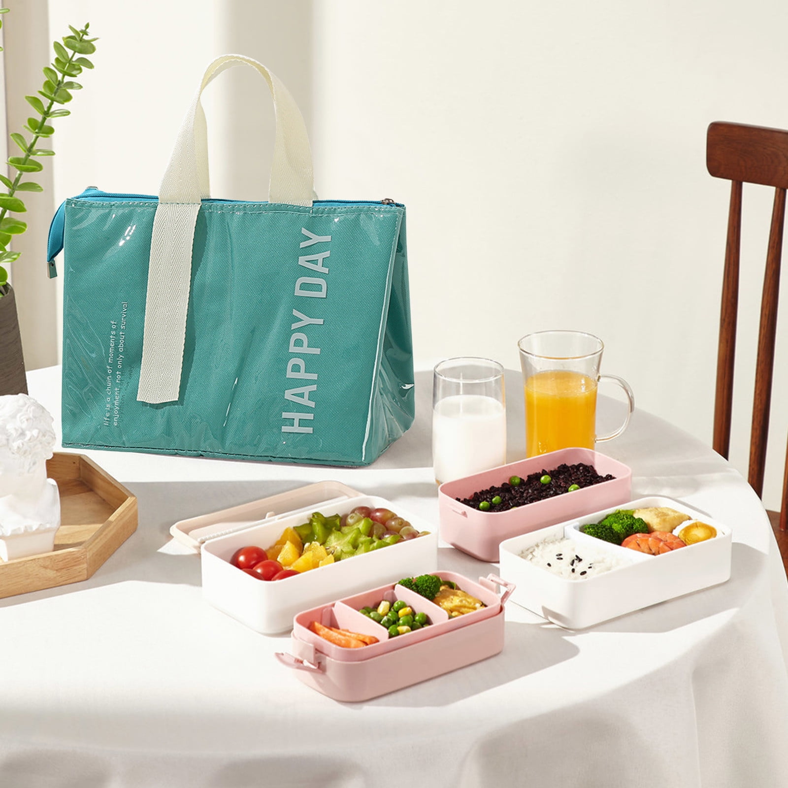 Insulated Food Carrier, Large Capacity Meal Bag, Thickened Foil lining ...