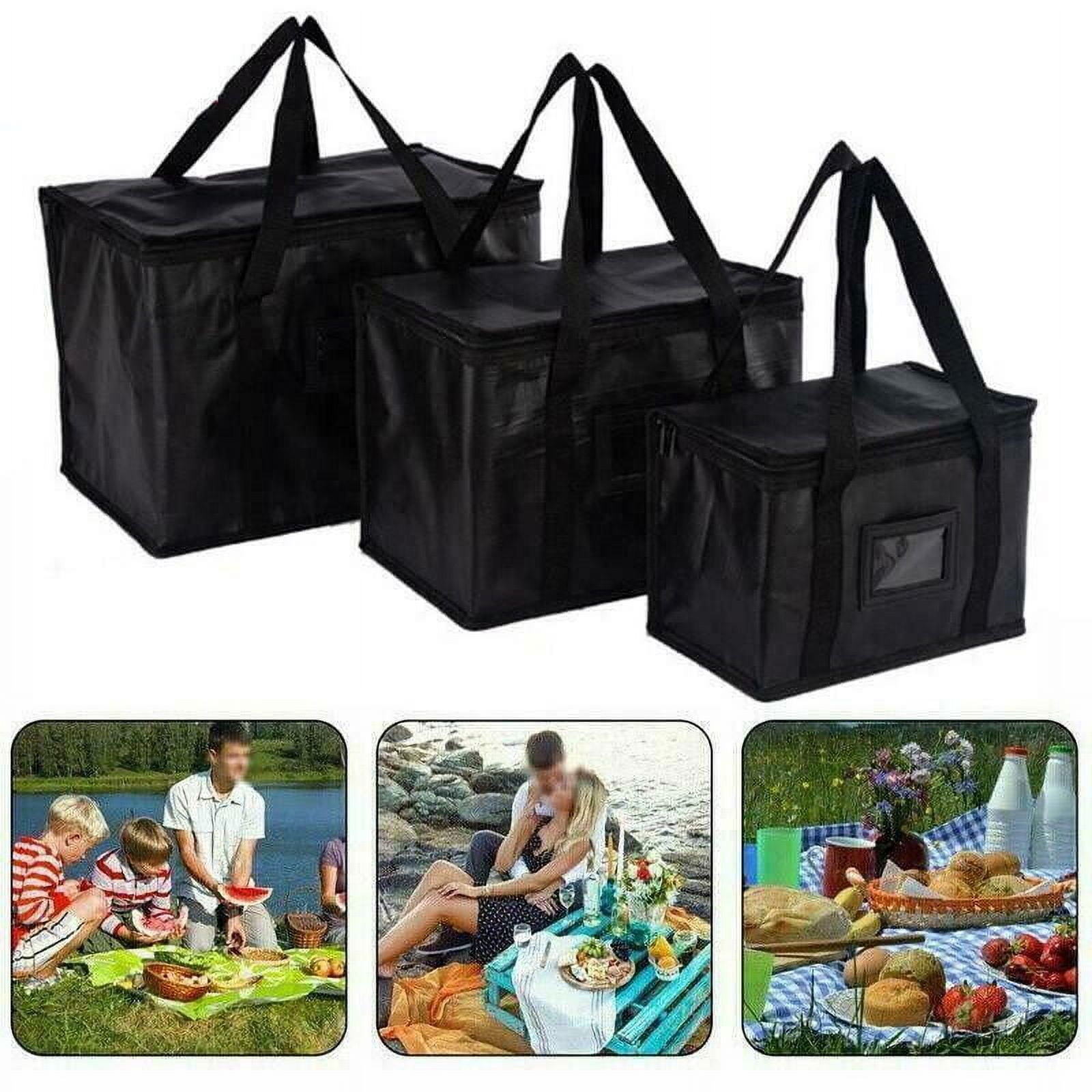Insulated Food Delivery Bag for Catering Black Extra Large Hot Bags ...