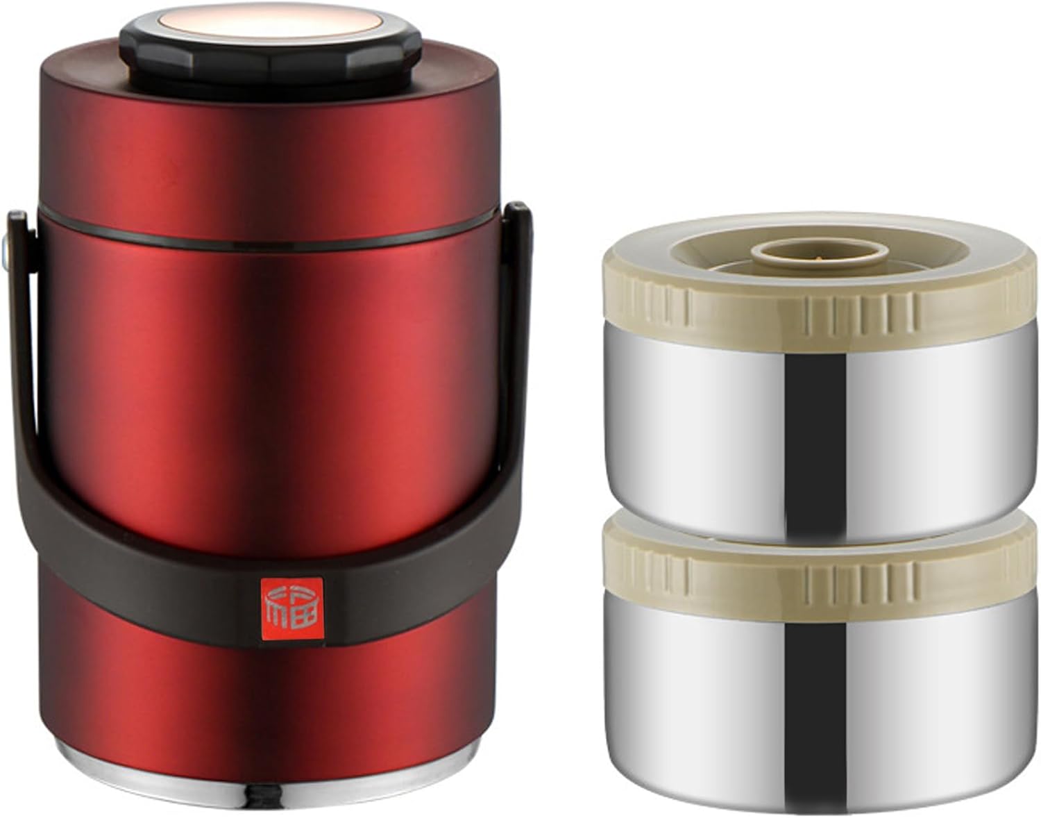 Insulated Food Jar,1.5L Stainless Steel Bento Lunch Box,2-Tier ...