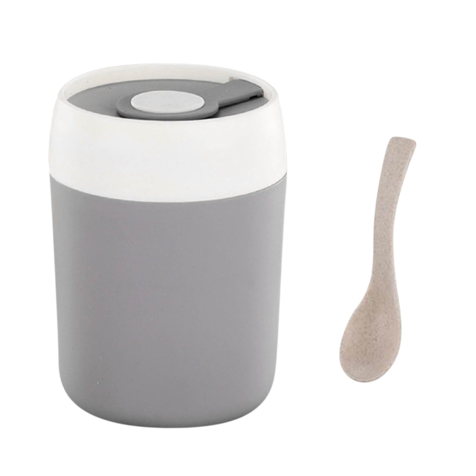 Insulated Food Jar. Portable Thermos, Spoon, Cup. Hot & Cold Drinks ...