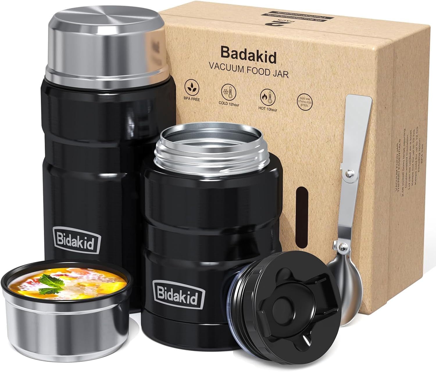 Insulated Food Jar Set – 25.4oz & 17oz Stainless Steel Containers with ...