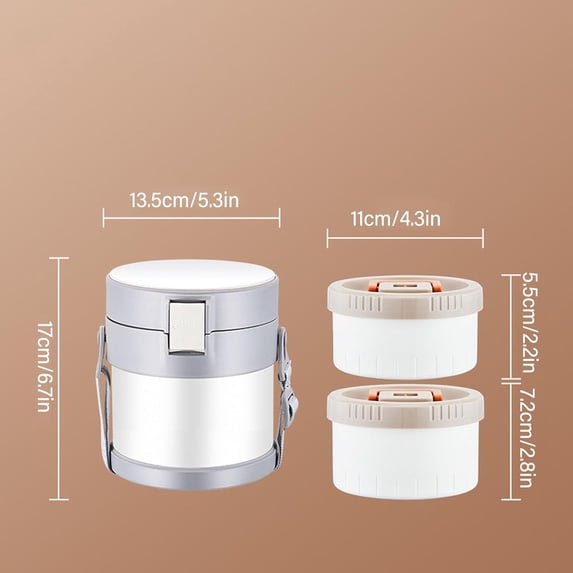 Insulated Food Jar, Stainless Steel Vacuum Lunch Container Thermal ...