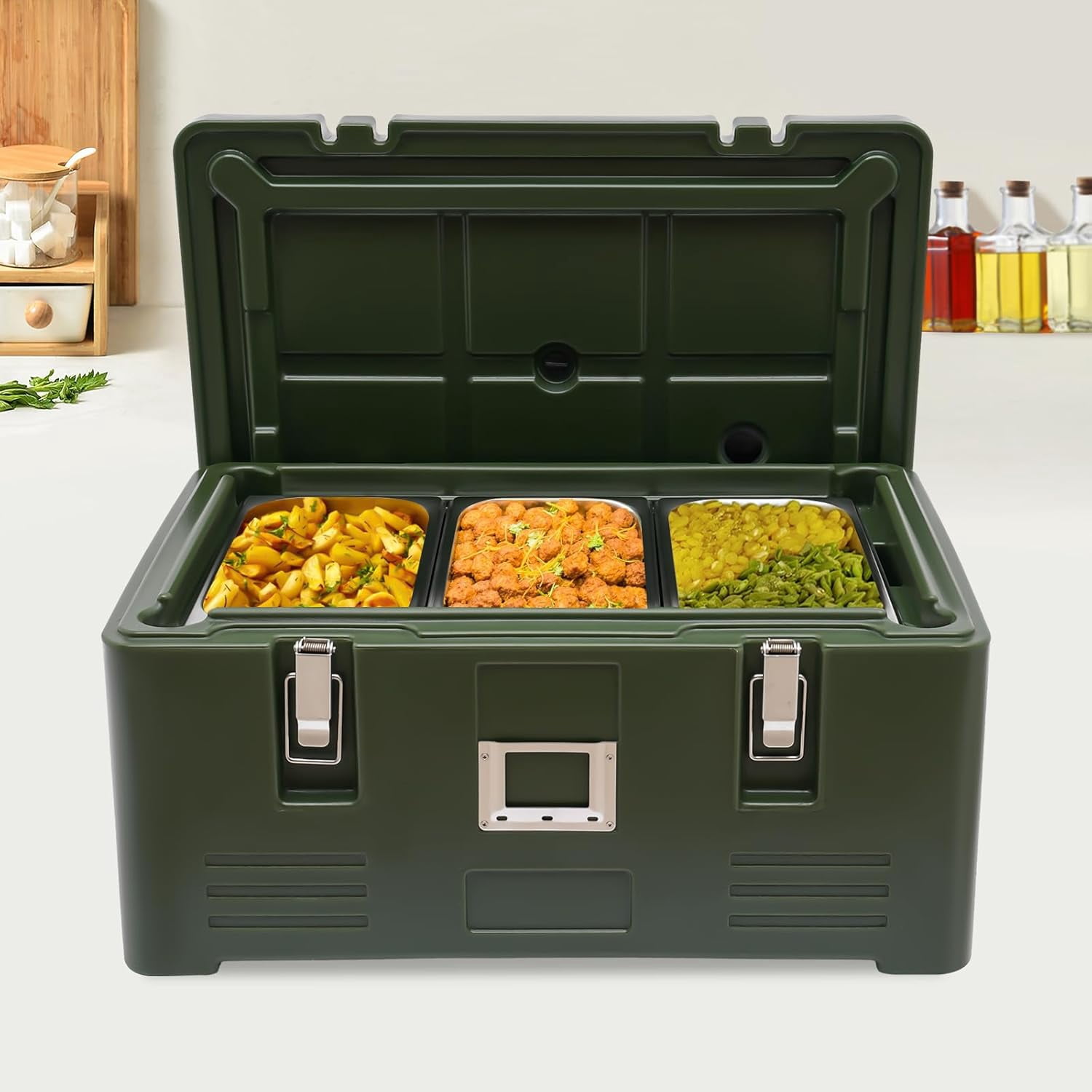 Insulated Food Pan Carrier Food Warmer Box Hot Boxes for Catering Keep ...