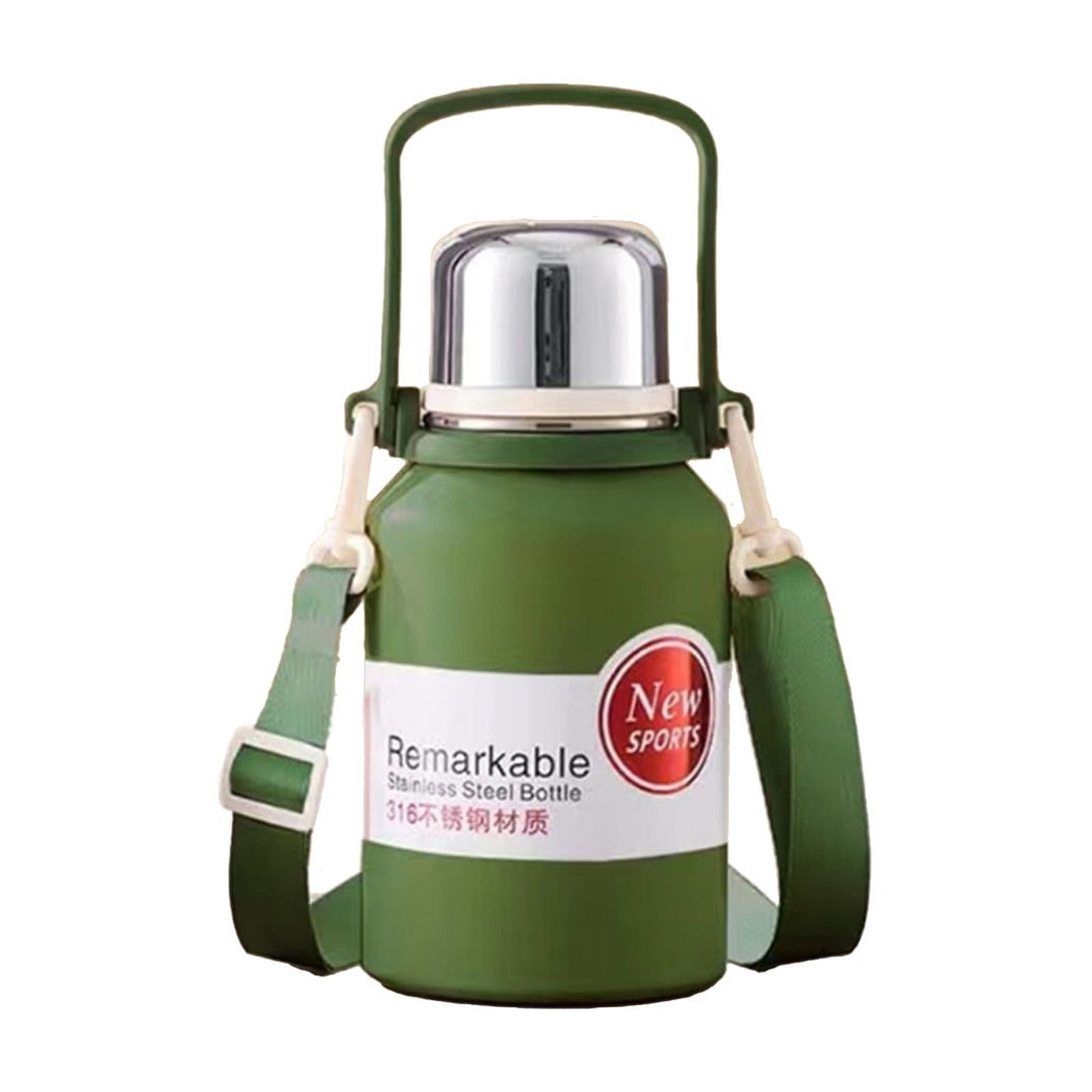 Insulated Gallon Jug with Handle Camping Water Jug, 316 Stainless Steel ...