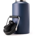 Insulated Gallon Jug with Handle, 128 oz Stainless Steel, Double Vacuum ...