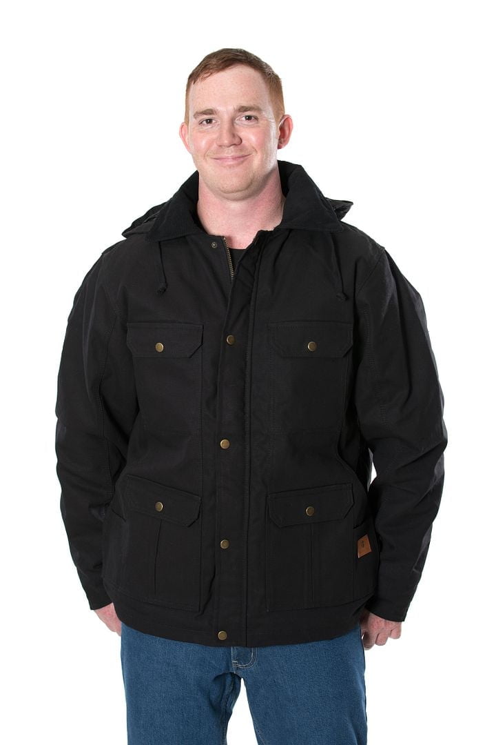 Insulated Gear Men’s Big & Tall Quilted Lined Wash Duck Hooded Canvas ...
