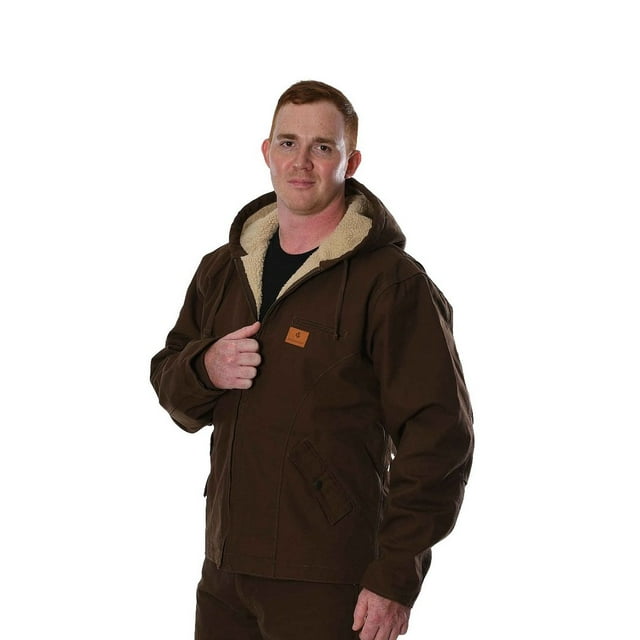 Insulated Gear Men's Sherpa Lined Hooded Duck Work Jacket - Walmart.com