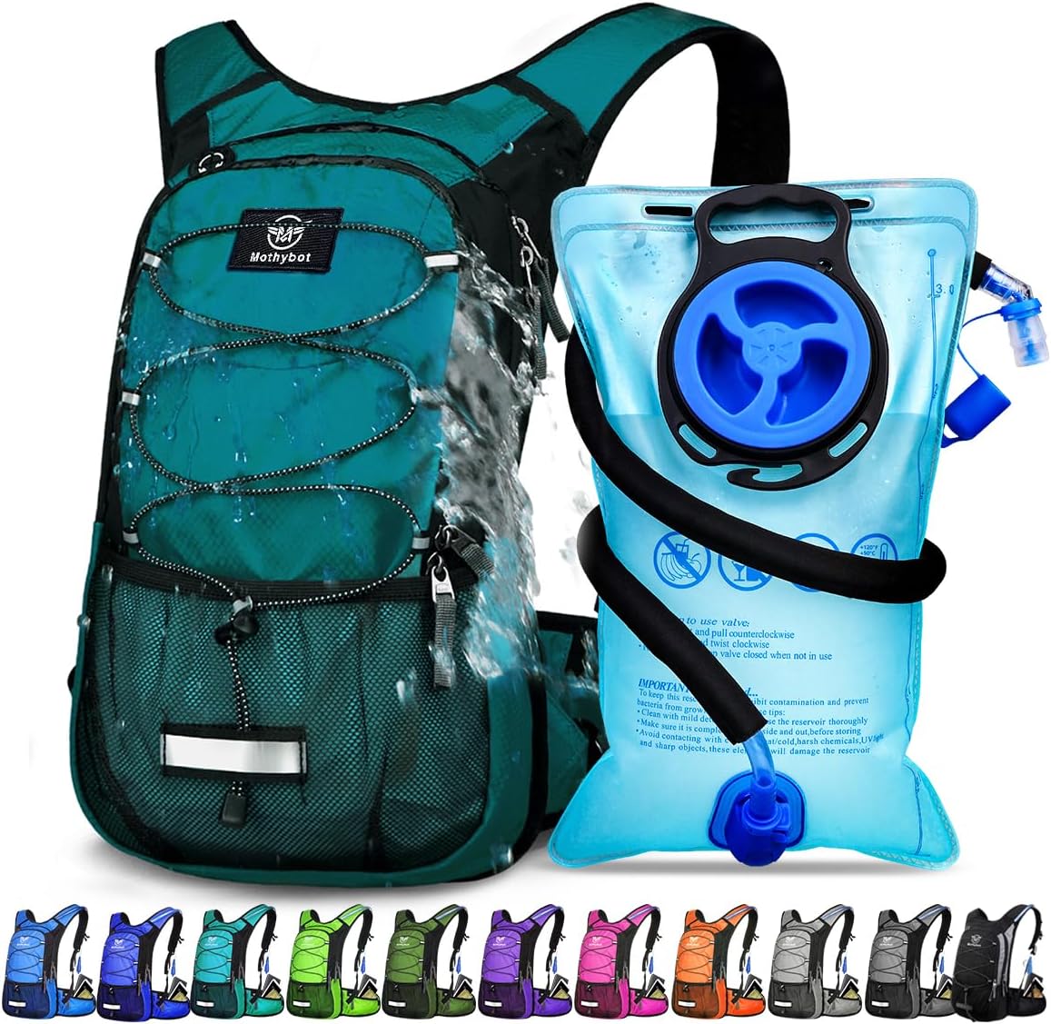 Insulated Hydration Backpack Pack with 3L BPA Free Leak Proof Water ...