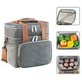 Insulated Large Double Heavy Duty Lunch Bag Leak Proof Freezer Men ...