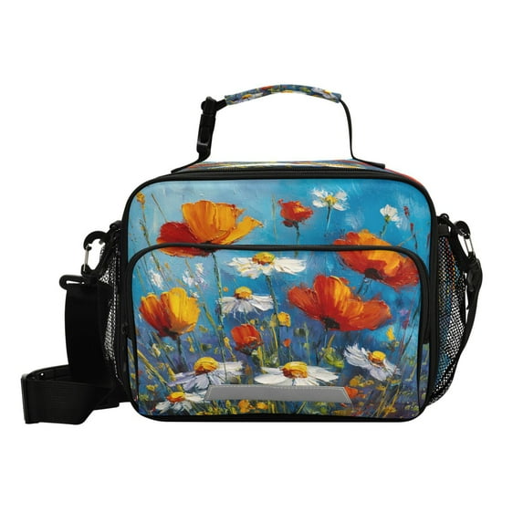 Insulated Lunch Bag 6L Leak-Proof Lunch Box with Shoulder Strap ...