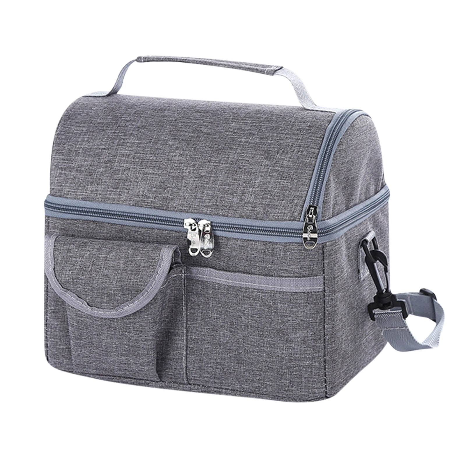 Insulated Lunch Bag, 9.6 x 6.3 x 8.7 In Cationic Cloth Aluminum Foil ...
