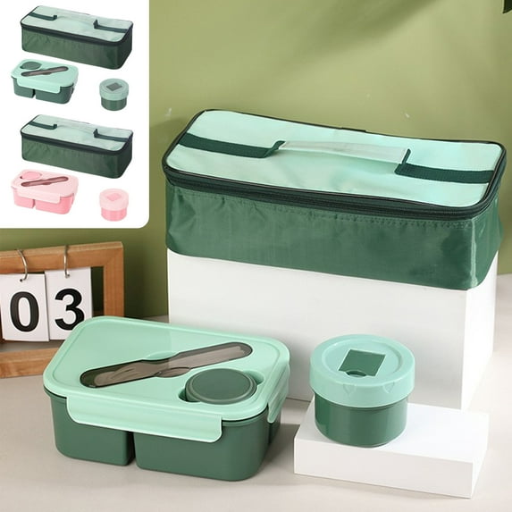 Insulated Lunch Bag Bento Box Set With Soup Mug Spoon and fork ...