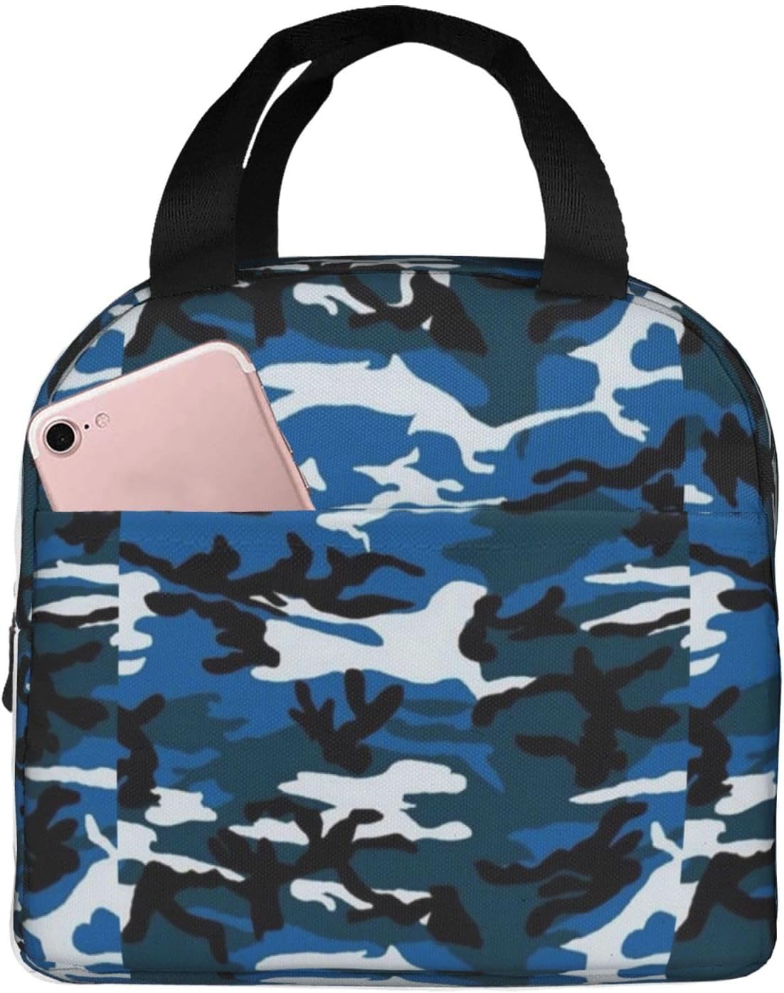 Insulated Lunch Bag, for Blue Army Camo Lunch Tote Box, Multi ...
