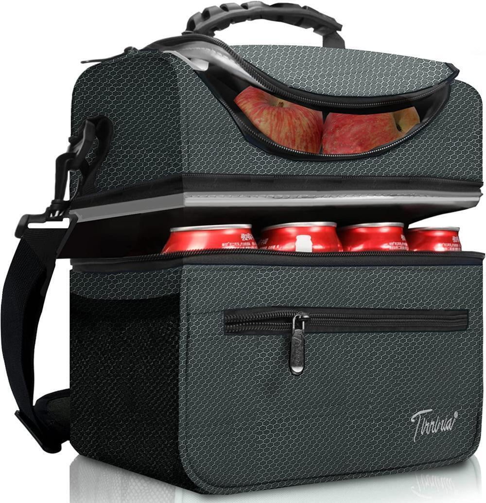 Insulated Lunch Bag Box for Women Men Thermos Cooler Hot Cold Adult ...