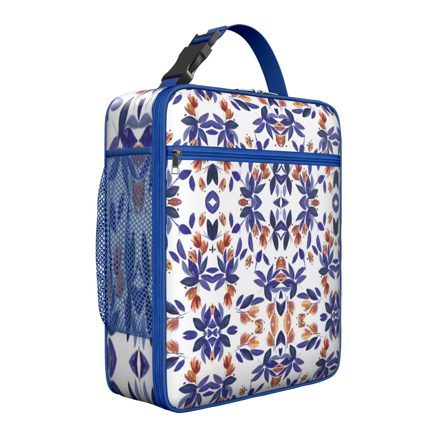 Insulated Lunch Bag with Colorful Butterfly and Wildflower Print ...