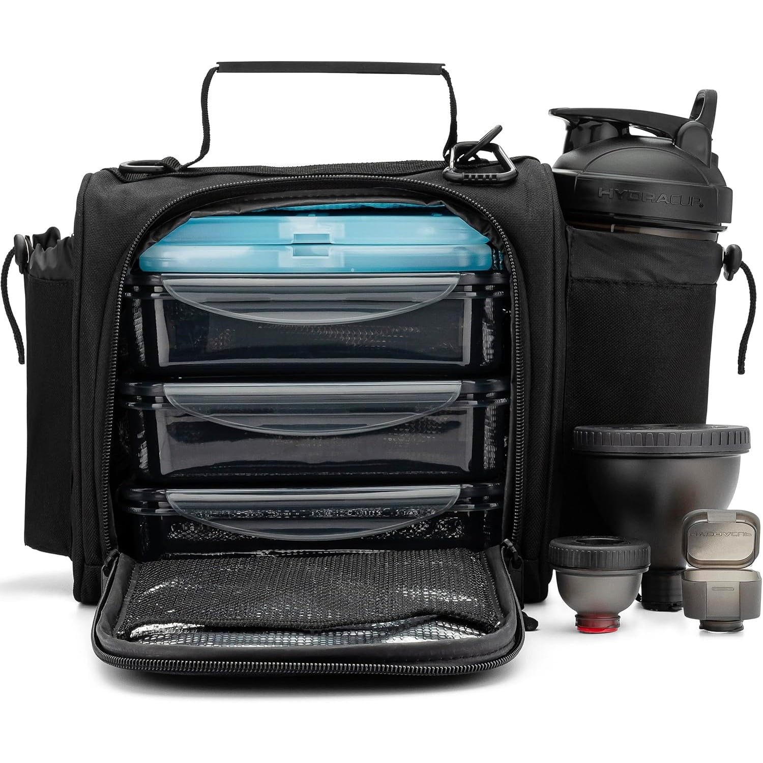 Insulated Lunch Bag with Containers - Meal Prep Bag Included Ice Packs ...