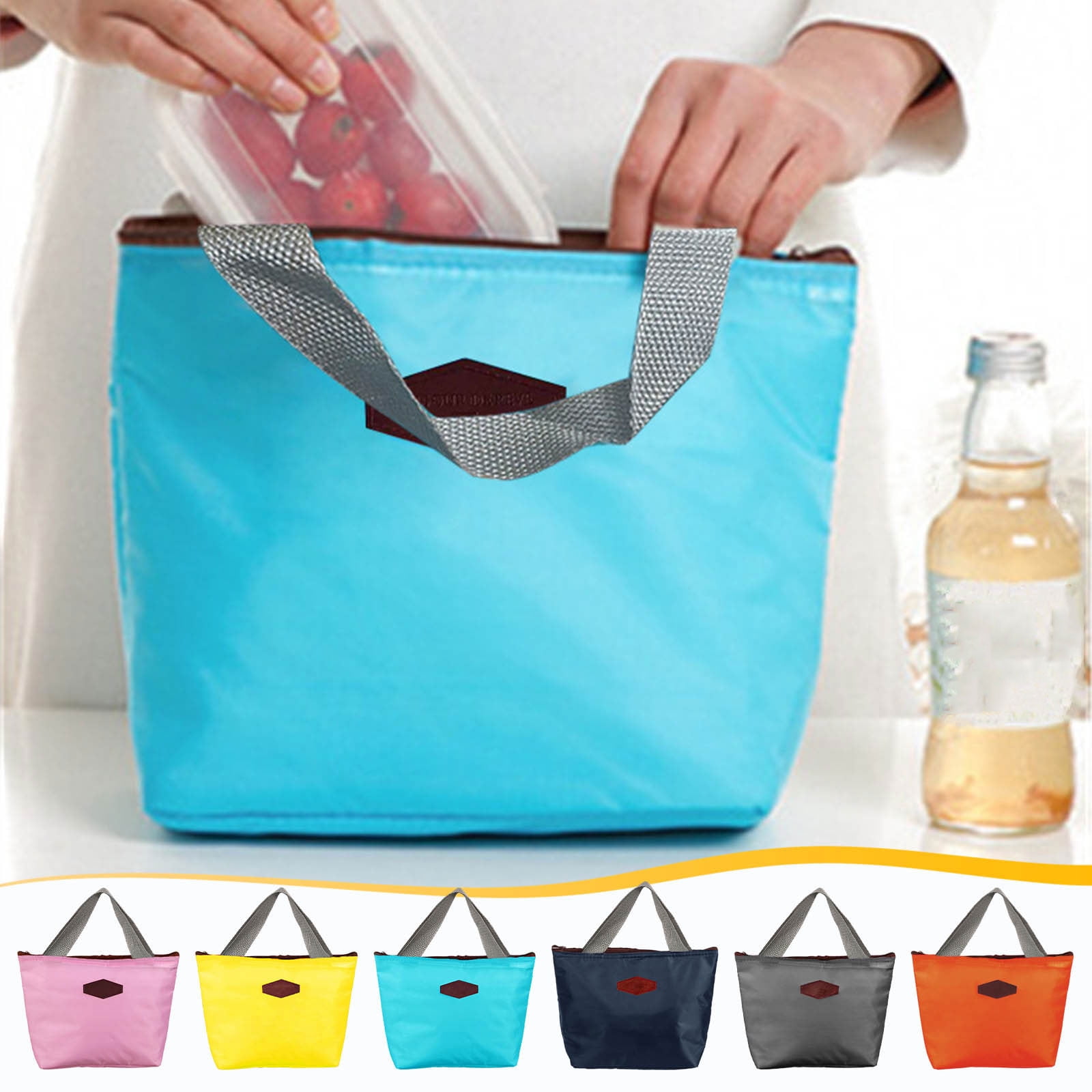 Insulated Lunch Bag | Large Capacity Cooler Tote | Grocery Shopping Bag ...